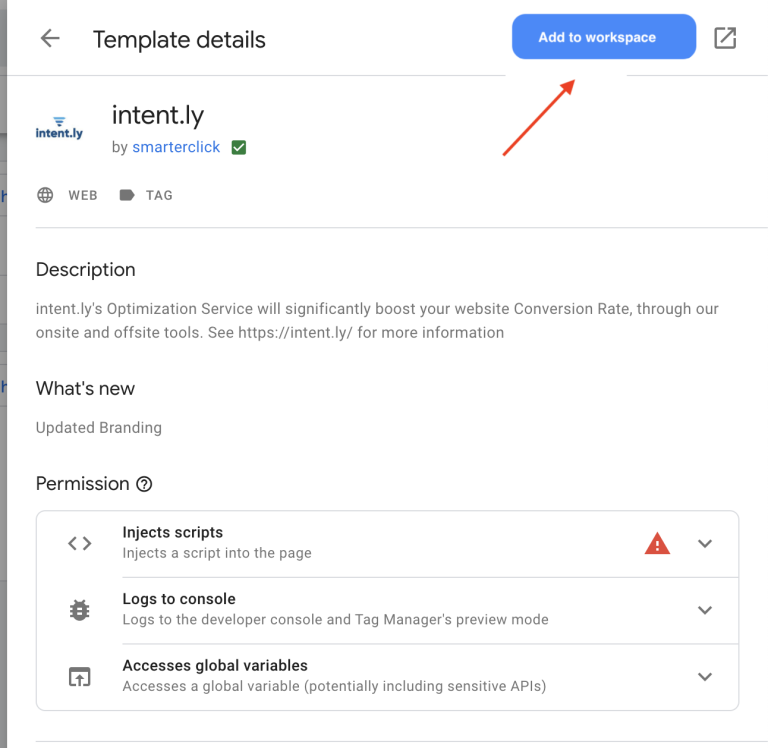 Google Tag Manager Integration - intent.ly