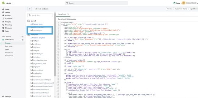 Shopify tag integration guide - intent.ly