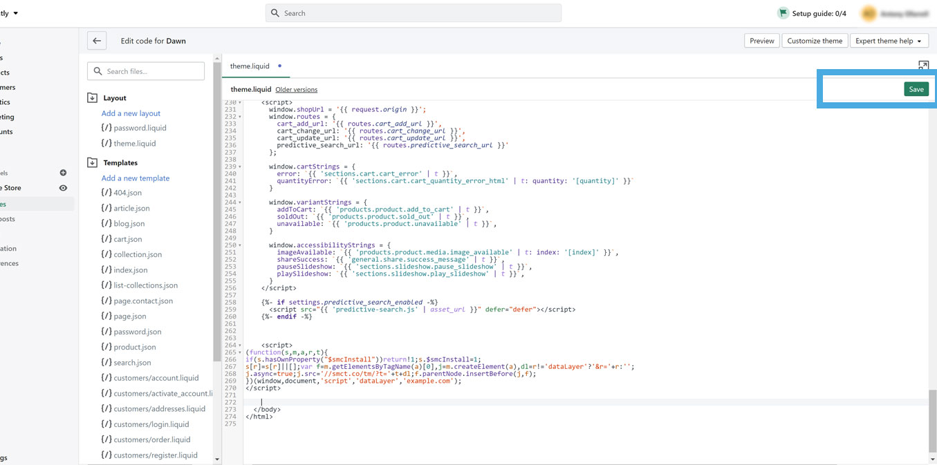 Shopify tag integration guide - intent.ly